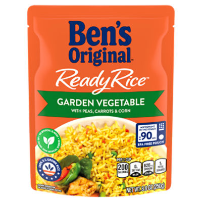 BEN'S ORIGINAL Ready Rice Garden Vegetable Flavored Rice, Easy Dinner ...