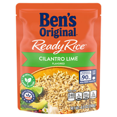 BEN'S ORIGINAL Ready Rice Cilantro Lime Flavored Rice, Easy Dinner Side ...