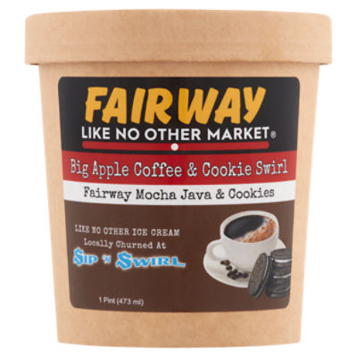 Fairway Big Apple Coffee & Cookie Swirl Mocha Java & Cookies Ice Cream ...