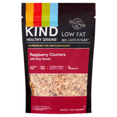 Kind Healthy Grains Raspberry Clusters with Chia Seeds Granola, 11 oz ...