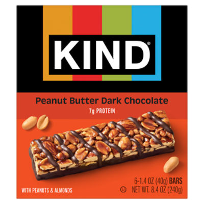 Kind Peanut Butter Dark Chocolate Bars, 1.4 oz, 6 count