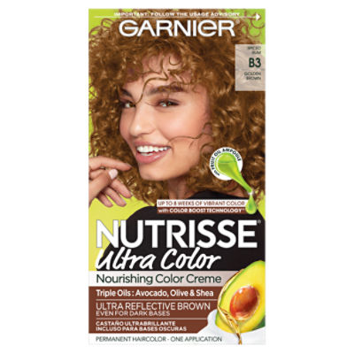 Garnier Nutrisse Ultra Color Spiced Rum B3 Golden Brown, Permanent ...