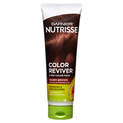 Garnier Nutrisse Color Reviver Warm Brown 5-Min Color Mask, 4.2 fl oz ...