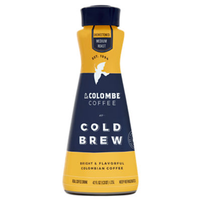 La Colombe Cold Brew Unsweetened Medium Roast Real Coffee Drink, 42 fl ...