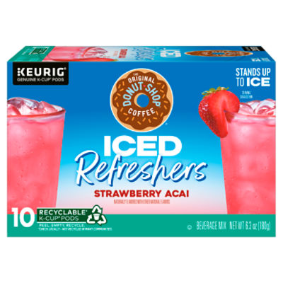 The Original Donut Shop Iced Refreshers Strawberry Acai Beverage Mix K ...