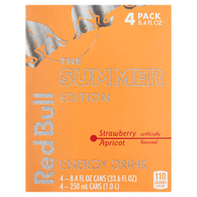 Red Bull The Summer Edition Strawberry Apricot Energy Drink, 8.4 fl oz ...