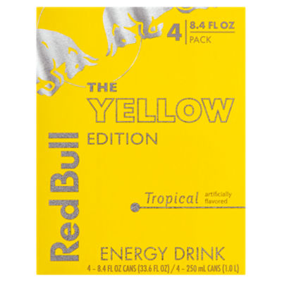Red Bull The Yellow Edition Tropical Energy Drink, 8.4 fl oz, 4 count ...