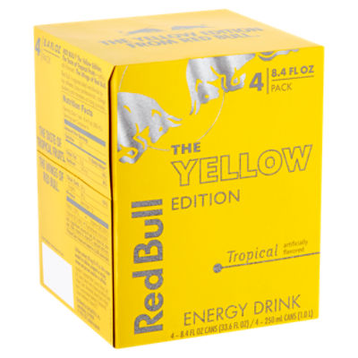 Red Bull The Yellow Edition Tropical Energy Drink, 8.4 fl oz, 4 count