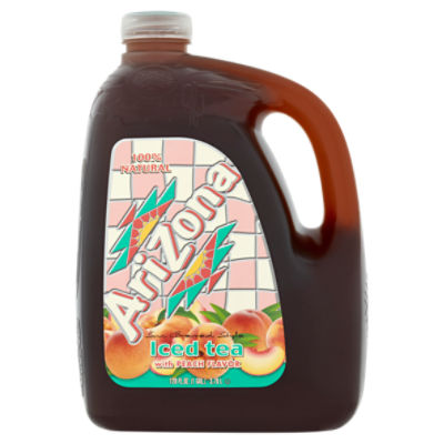 AriZona Sun Brewed Style Iced Tea with Peach Flavor, 128 fl oz - Dearborn