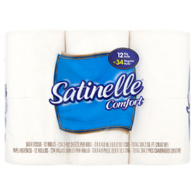 Satinelle Comfort Bath Tissue, 12 count - Price Rite
