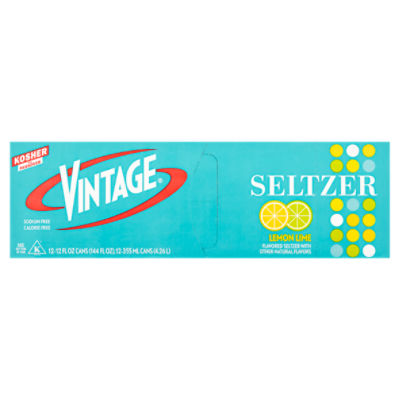 Vintage Lemon Lime Seltzer, 12 fl oz, 12 count - The Fresh Grocer