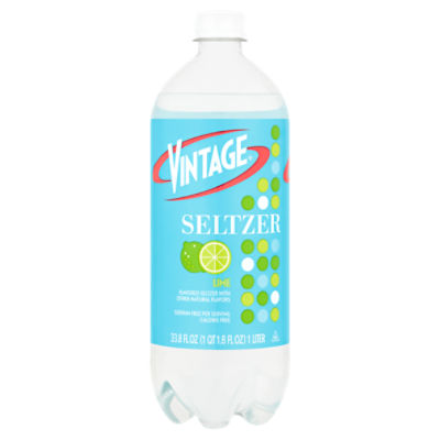 Vintage Lime Seltzer, 33.8 fl oz - The Fresh Grocer