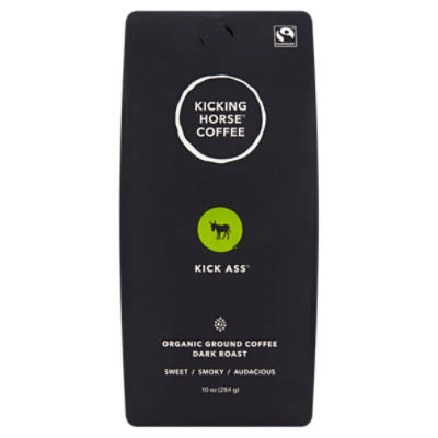 Kicking Horse Coffee Kick Ass Organic Dark Roast Ground Coffee, 10 oz ...
