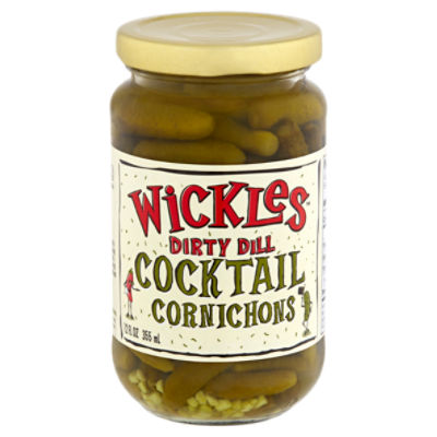 Wickles Dirty Dill Cocktail Cornichons, 12 fl oz