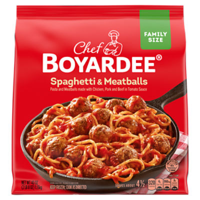 Chef Boyardee Spaghetti and Meatballs Family Size Skillet Meal, Frozen ...