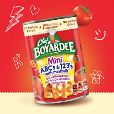 Chef Boyardee Mini ABCs And 123s With Meatballs 15 Oz, 08/11/2023