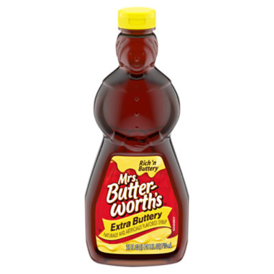 Mrs. Butter-Worth's Extra Buttery Syrup, 24 fl oz - The Fresh Grocer