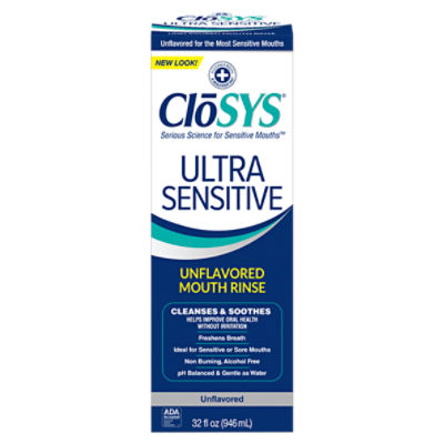 Clōsys Ultra Sensitive Unflavored Mouth Rinse, 32 fl oz - The Fresh Grocer