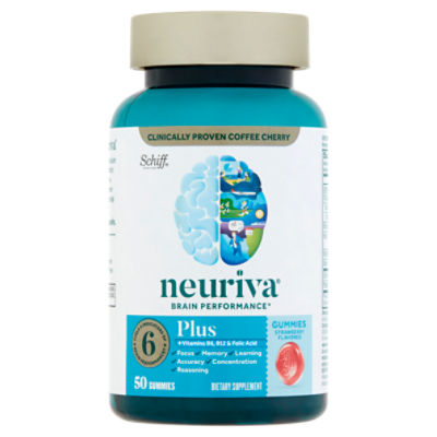 Schiff Neuriva Brain Performance Plus Strawberry Flavored Gummies ...
