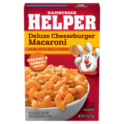 Hamburger Helper Deluxe Cheeseburger Macaroni Pasta & Cheese Sauce Mix ...