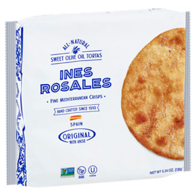 Ines Rosales All-Natural Sweet Olive Oil Tortas with Anise Original, 6 ...