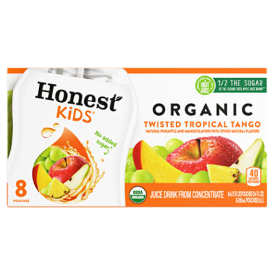 Honest Kids Twisted Tropical Tango Pouches, 6.75 fl oz, 8 Pack - The ...