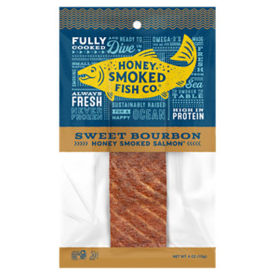 Honey Smoked Fish Co. Sweet Bourbon Honey Smoked Salmon, 4 oz