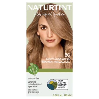 Naturtint 8G Sandy Golden Blonde Permanent Gel Hair Color, 5.75 fl oz ...