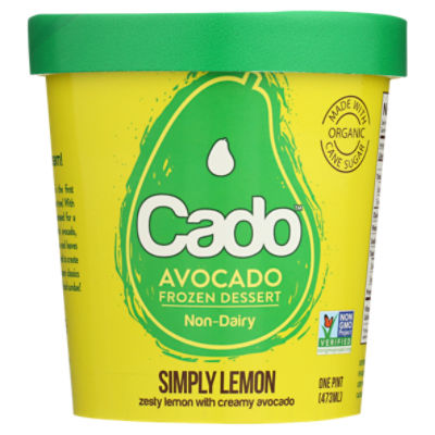 Cado Simply Lemon Non-Dairy Avocado Frozen Dessert, 1 pint