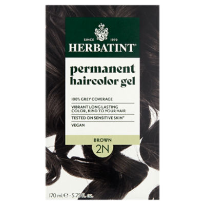 Herbatint 2N Brown Permanent Haircolor Gel, 2 applications
