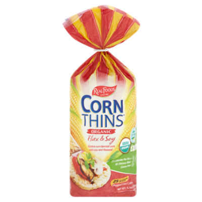 Corn Thins Organic Flax & Soy, Popped Corn Cakes