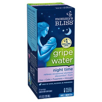Mommy's Bliss Night Time Gripe Water Liquid Dietary Supplement, Age 1 ...