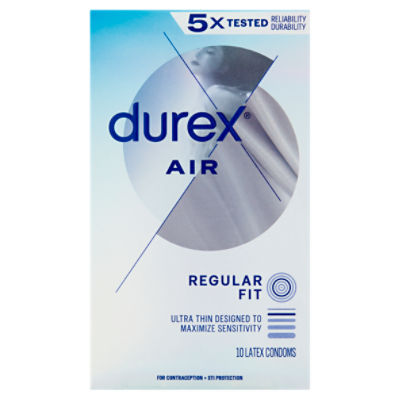 Durex Air Regular Fit Latex Condoms, 10 count - ShopRite