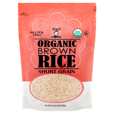 Brad's Organic Short Grain Brown Rice, 32 oz