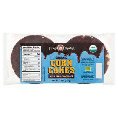 Brad's Organic Corn Cakes with Dark Chocolate, 3.5 oz - ShopRite