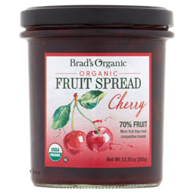 Brads Organic Cherry Fruit Spread 1235 Oz