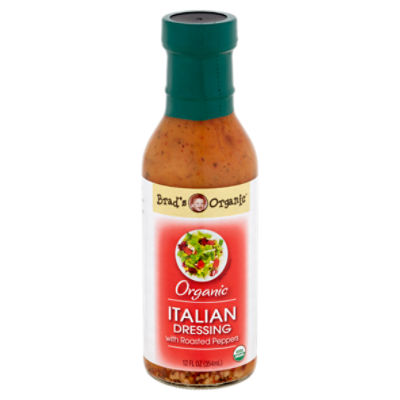 Brad's Organic Italian Dressing with Roasted Peppers, 12 fl oz - Fairway