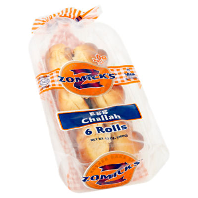 Zomick's Egg Challah Rolls, 6 count, 13 oz