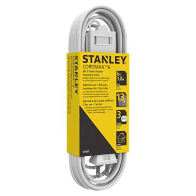 Stanley Cordmax 6ft 3-Outlet Indoor Extension Cord - The Fresh Grocer