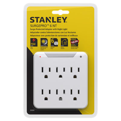 Stanley Surgepro 6 NT Surge-Protected Adapter with Night Light - ShopRite