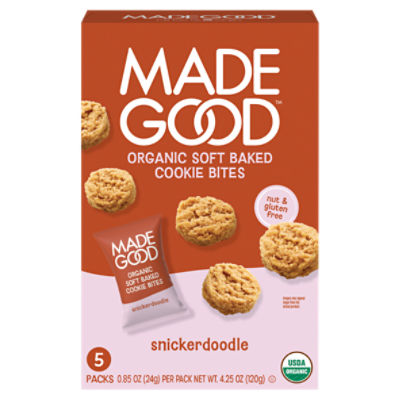 MadeGood Snickerdoodle Soft Baked Mini Cookies, 0.85 oz, 5 count - ShopRite