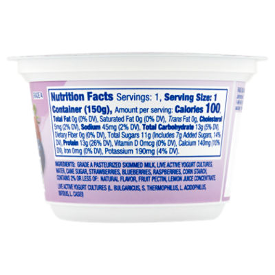 Fage Greek Yogurt Nutrition Label