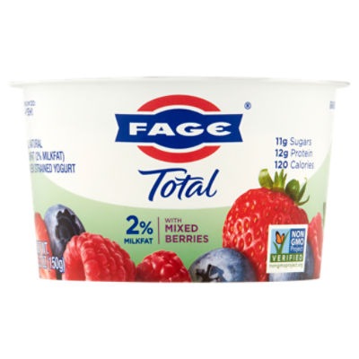 Fage Total 2% Milkfat with Mixed Berries All Natural Lowfat Greek ...