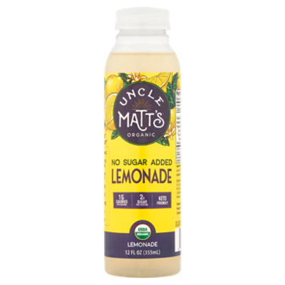 Uncle Matt's Organic No Sugar Added Lemonade, 12 fl oz - Fairway