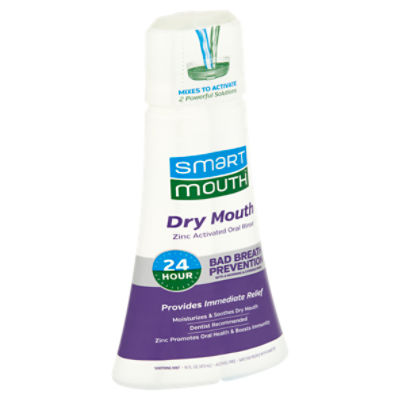 SmartMouth Soothing Mint Dry Mouth Zinc Activated Oral Rinse, 16 fl oz
