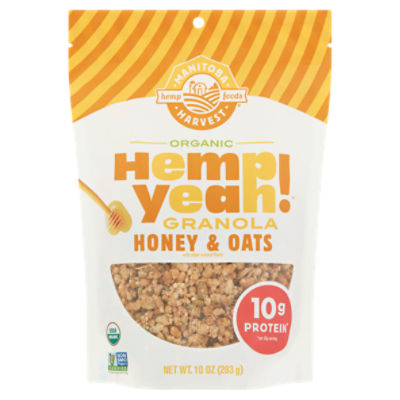 Manitoba Harvest Hemp Foods Hemp Yeah! Organic Honey & Oats Granola, 10 ...