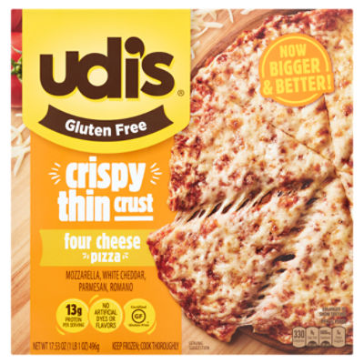 Udi's Gluten Free Crispy Thin Crust Four Cheese Pizza, 17.53 oz - ShopRite