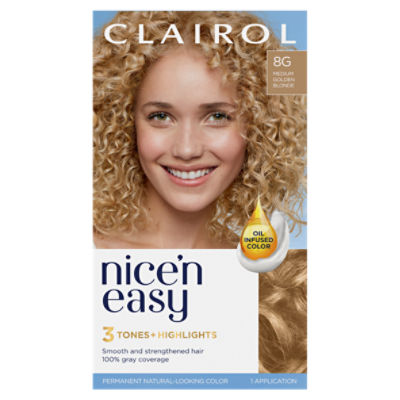 Clairol Nice 'n Easy 8g Medium Golden Blonde Permanent Haircolor, 1 ...