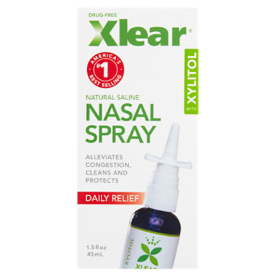 Xlear Daily Relief Natural Saline Nasal Spray with Xylitol, 1.5 fl oz ...