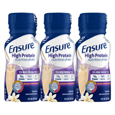 Ensure High Protein Nutrition Shake Liquid Vanilla, 8 fl oz